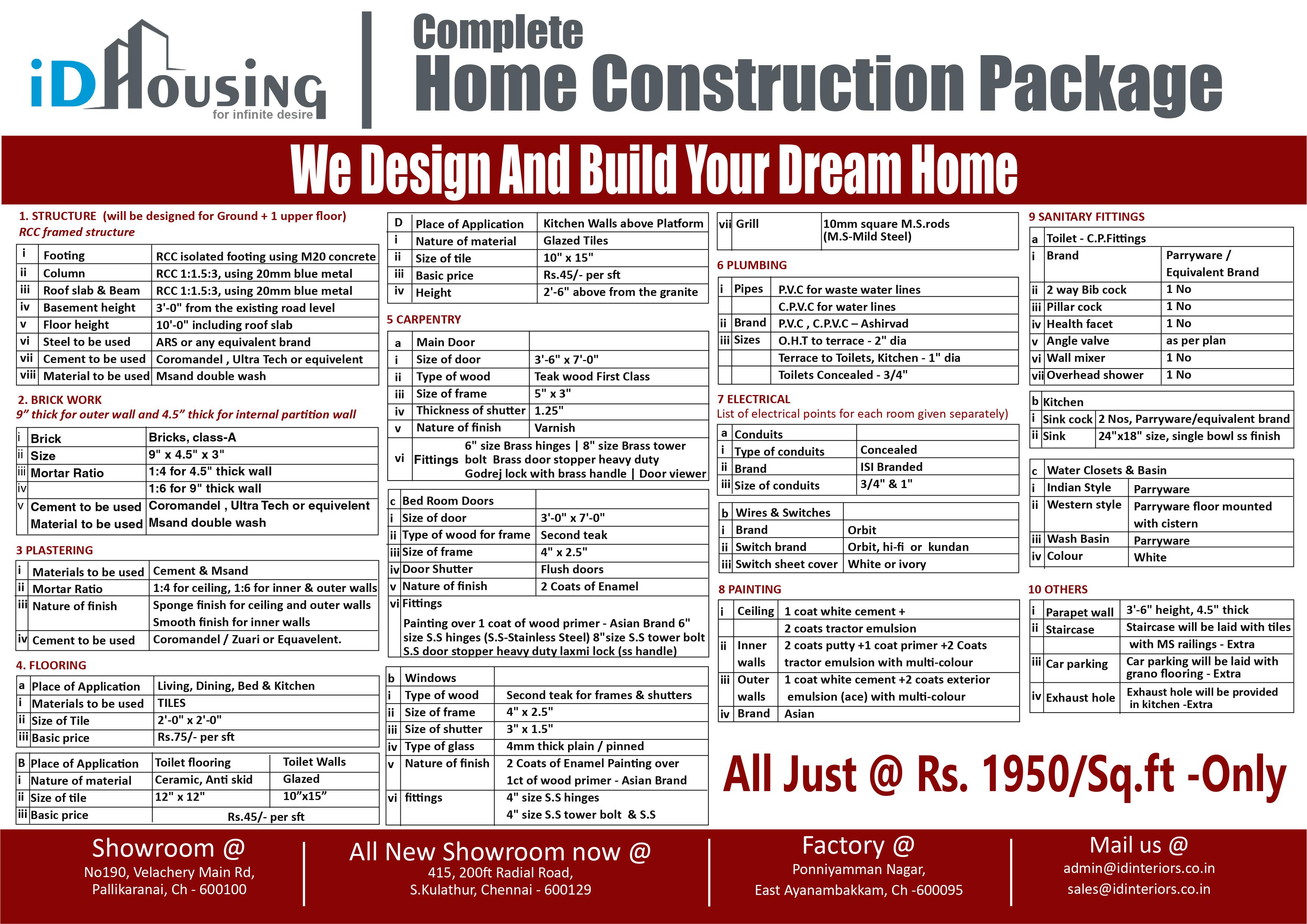Home Construction Package | iD Interiors